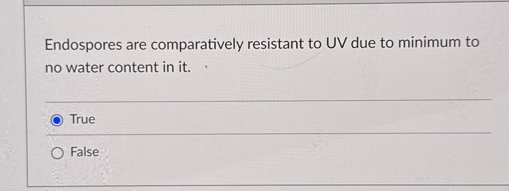 Solved Endospores are comparatively resistant to UV due to | Chegg.com
