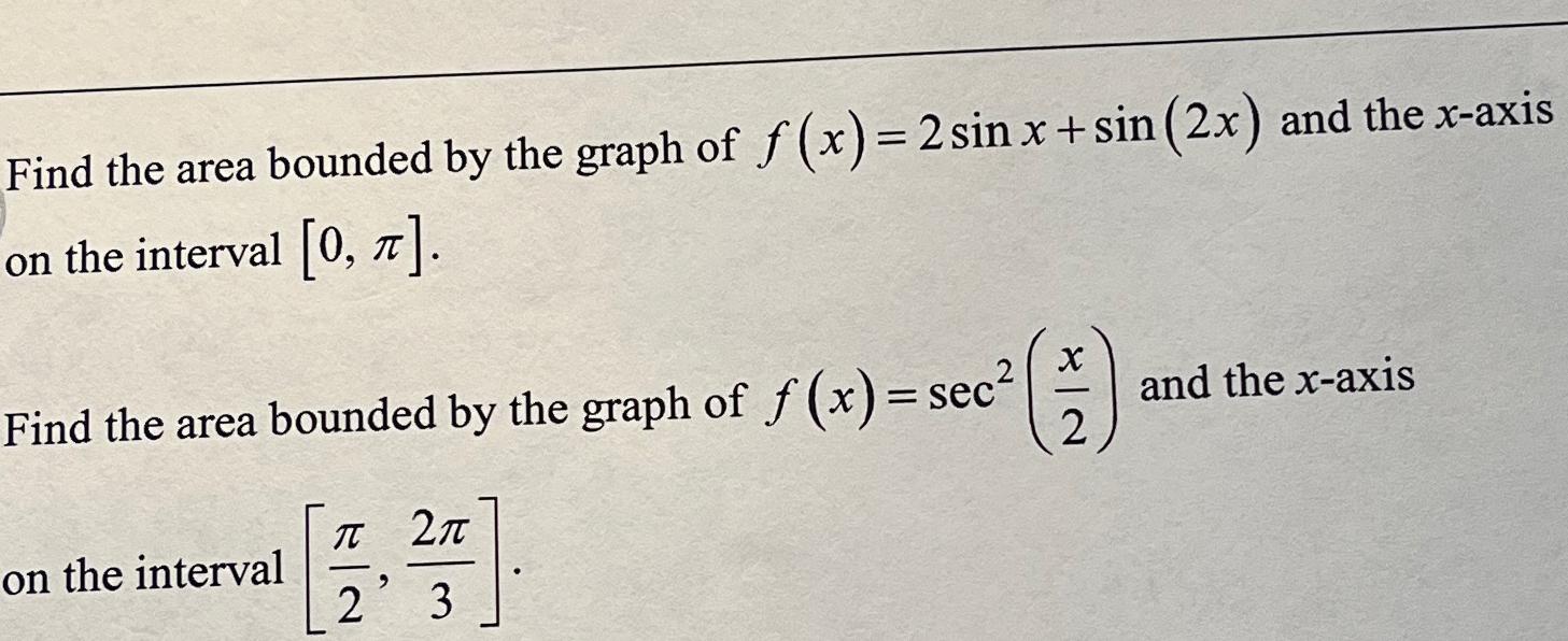 Solved Find the area bounded by the graph of | Chegg.com