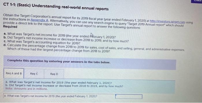 CT 1-1: (Static) Understanding real-world annual | Chegg.com