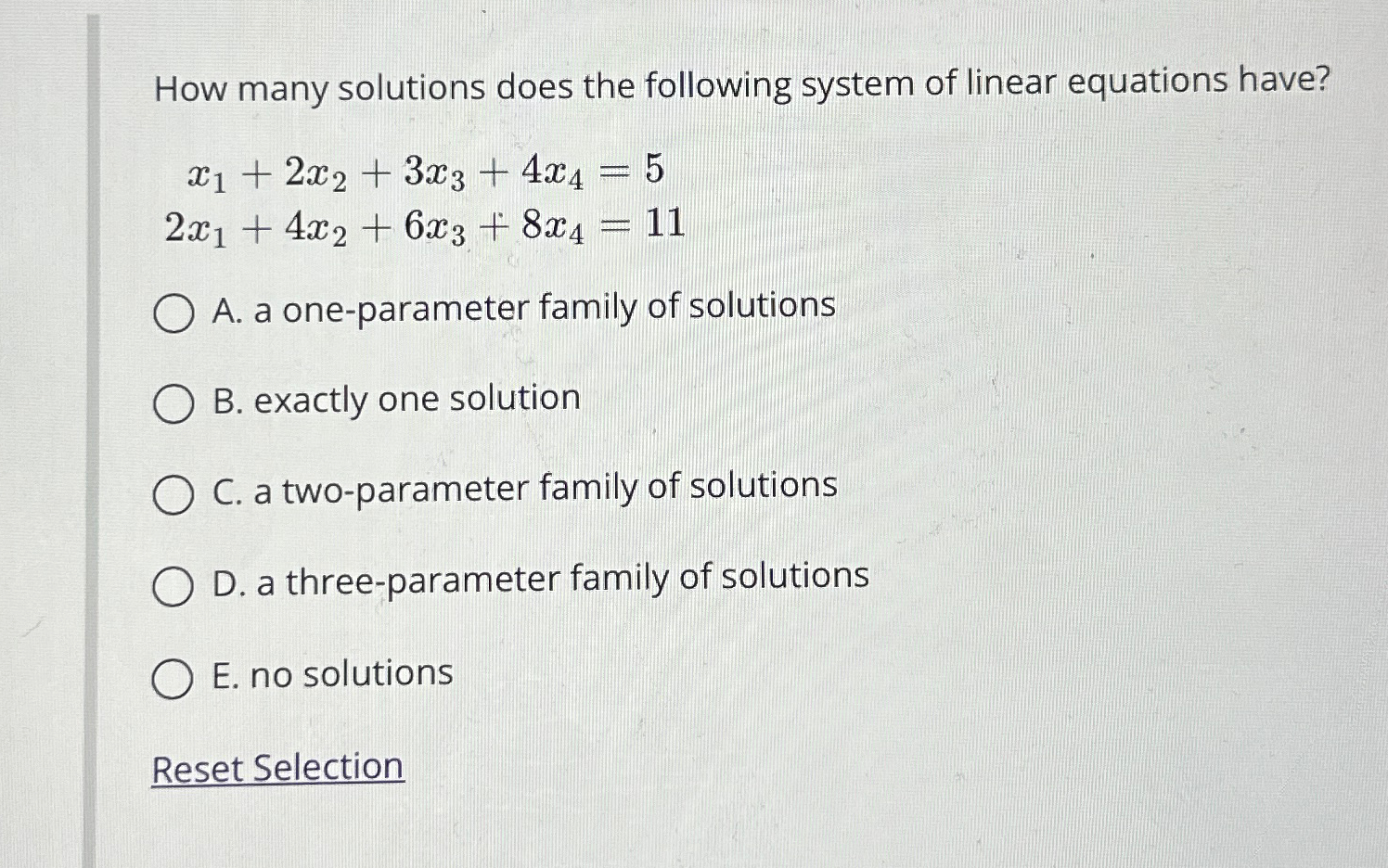 Solved How many solutions does the following system of | Chegg.com