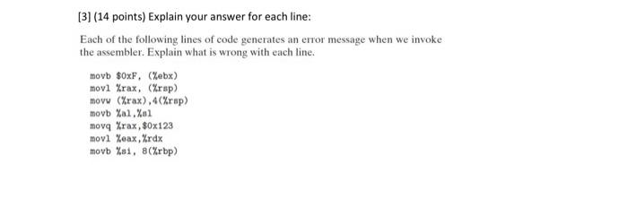 Solved 4 12 Points Show Your Work For Each Instruction 1074