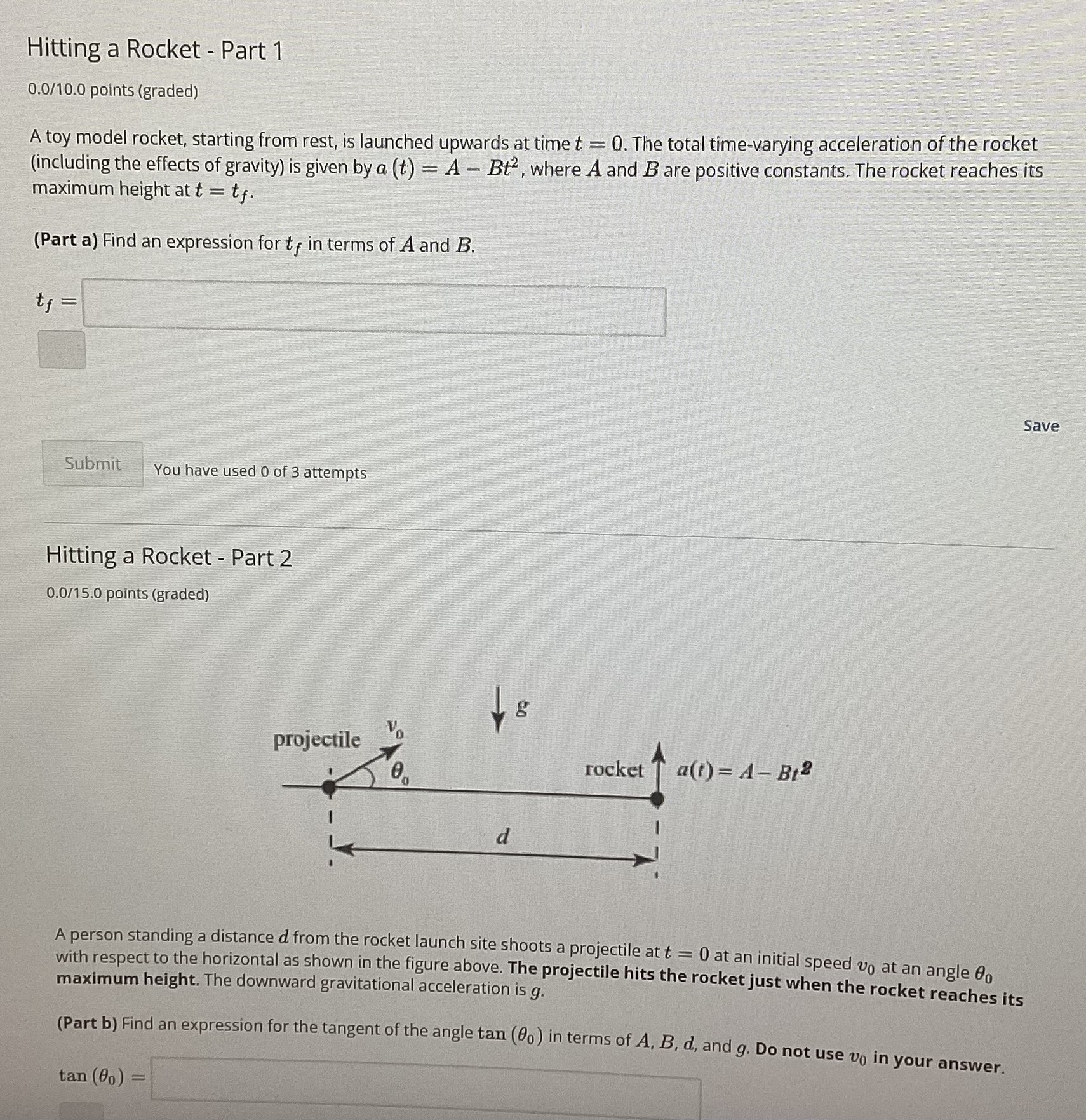 Solved A toy model rocket, starting from rest, is launched | Chegg.com
