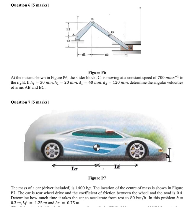 Solved Question 6 15 marks] B hi G A h2 Figure P6 At the | Chegg.com