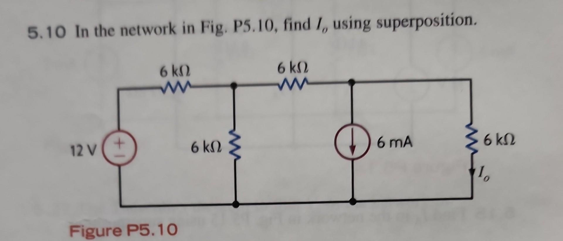Solved 5.10 In the network in Fig. P5.10, find Io using | Chegg.com