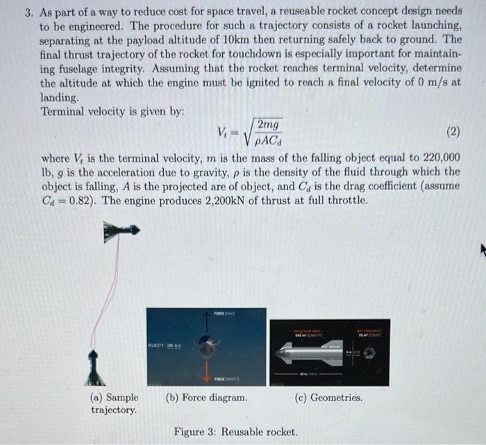 3. As part of a way to reduce cost for space travel, | Chegg.com