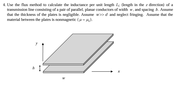 Use the flux method to ﻿calculate the inductance per | Chegg.com