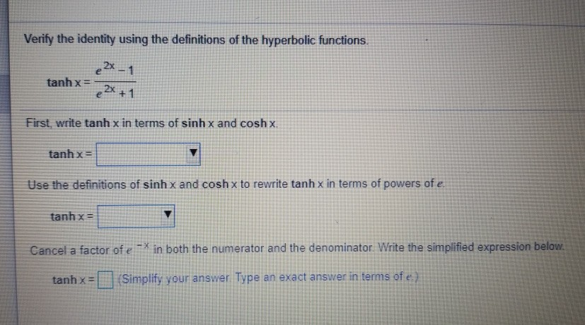 Solved Verify the identity using the definitions of the | Chegg.com