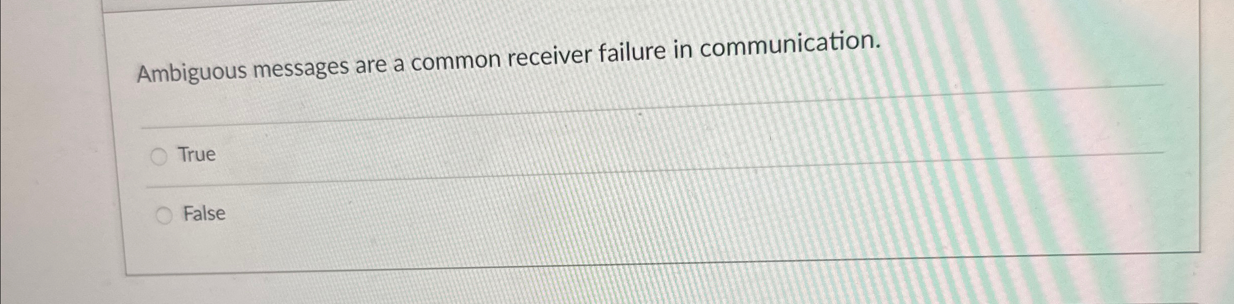 Solved Ambiguous messages are a common receiver failure in | Chegg.com