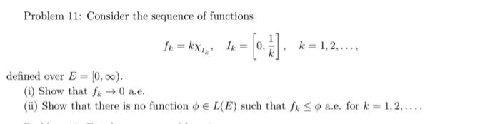 Solved Problem 11: Consider the sequence of functions | Chegg.com