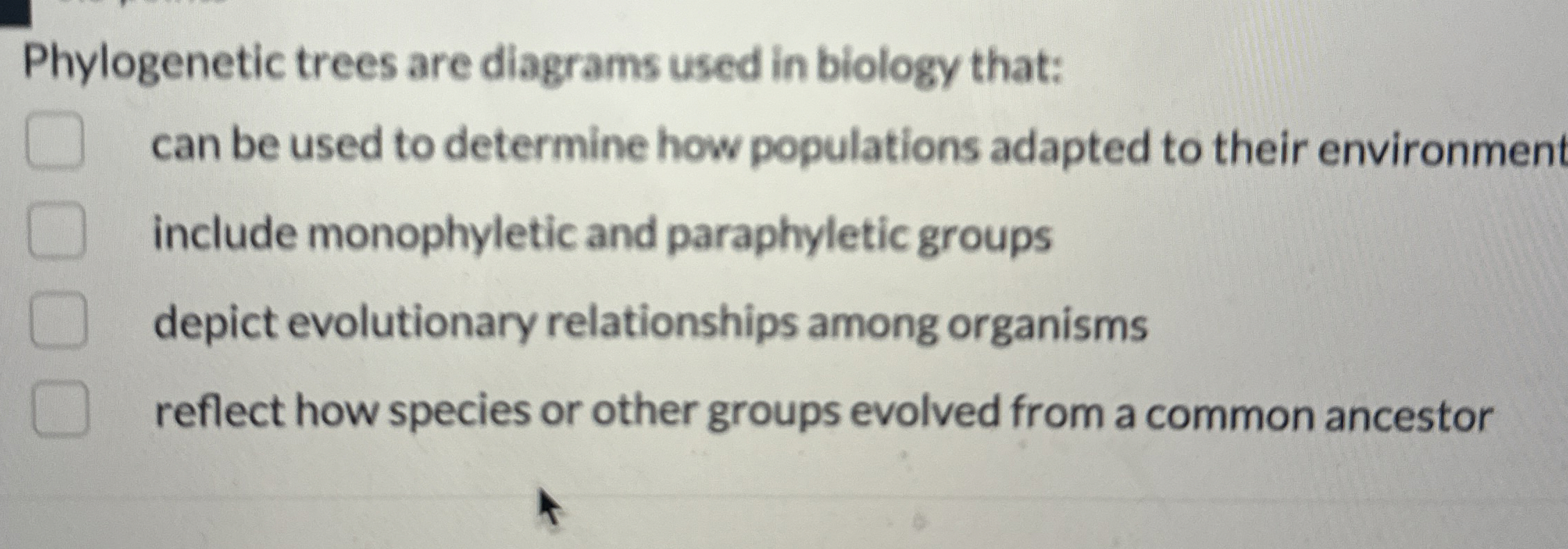 Solved Phylogenetic trees are diagrams used in biology | Chegg.com