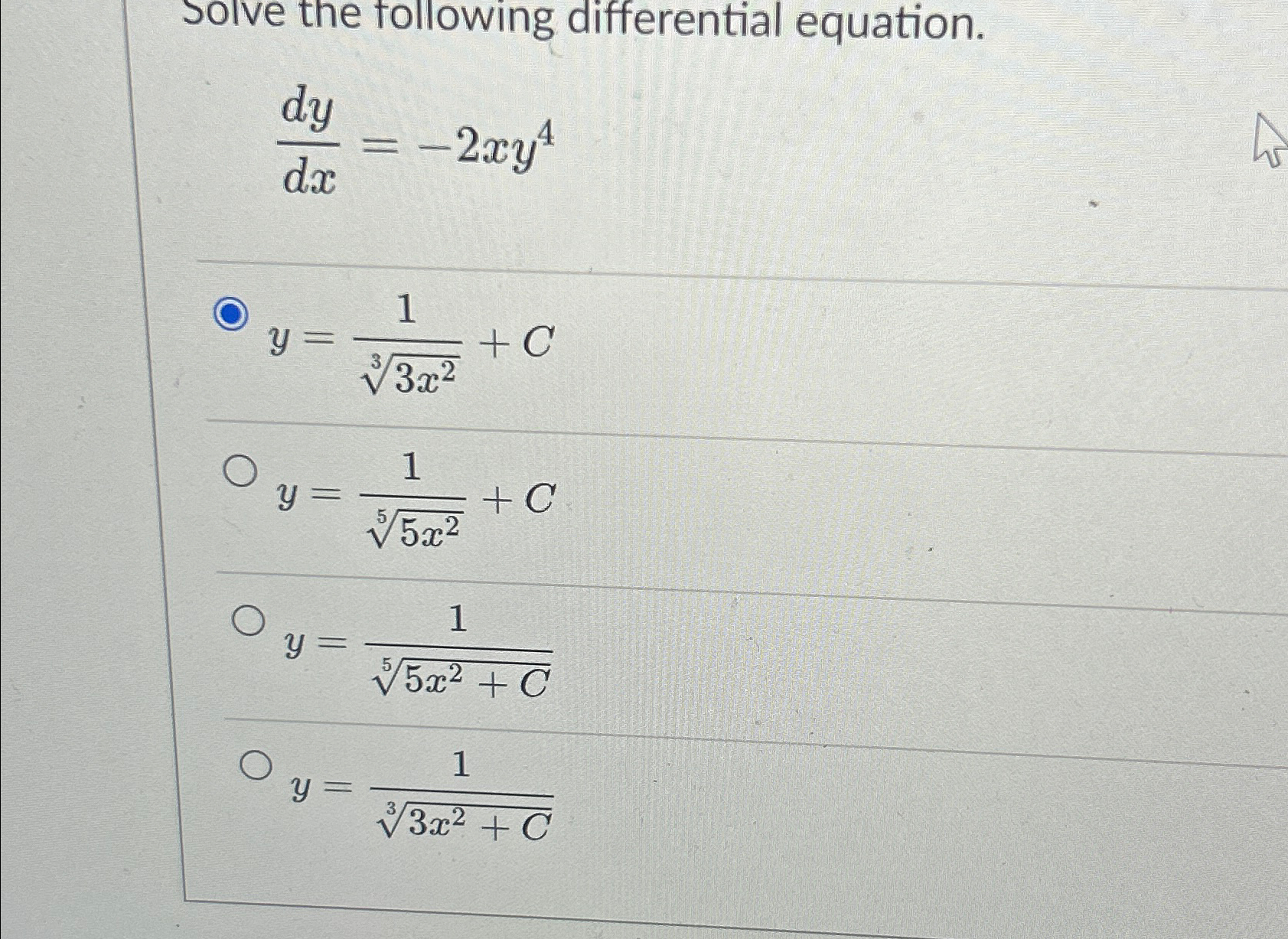 Solved solve the following differential | Chegg.com