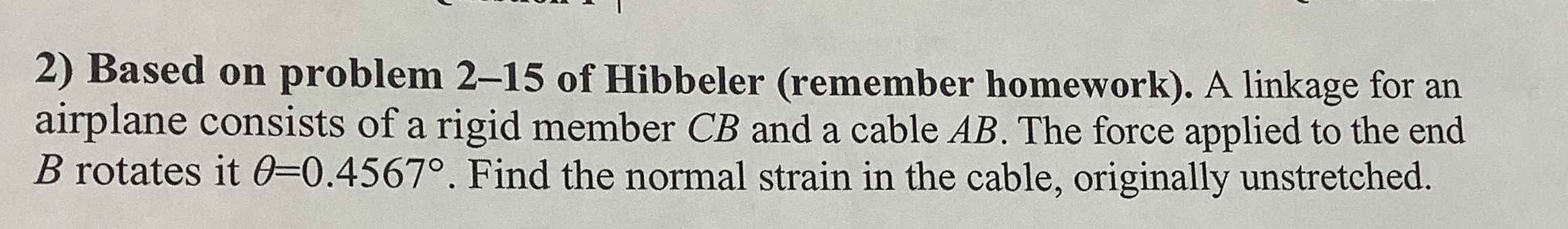 Solved Based on problem 2-15 ﻿of Hibbeler (remember | Chegg.com