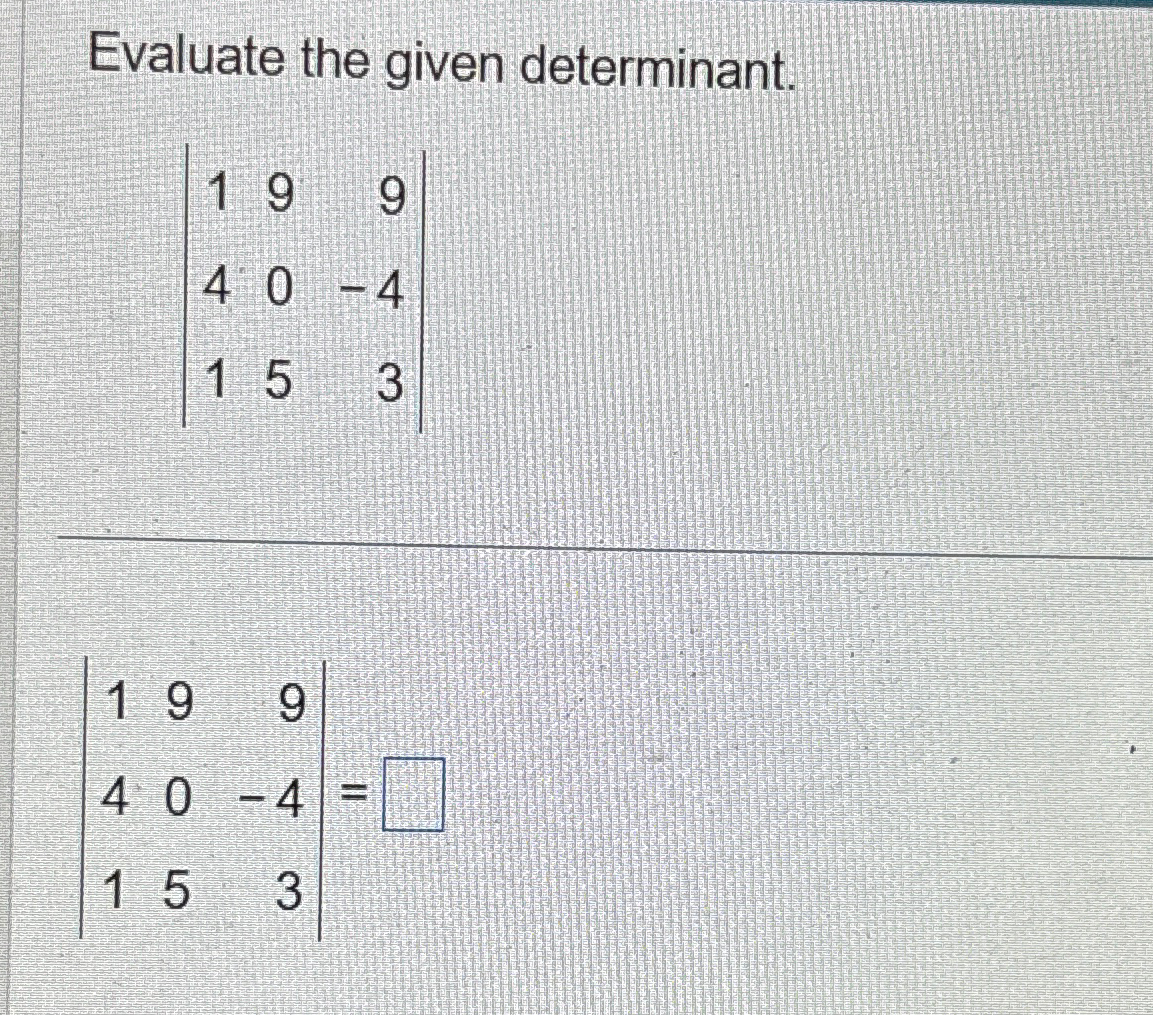 Solved Evaluate the given | Chegg.com