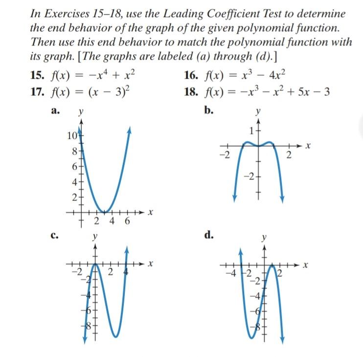 Solved In Exercises 5-8, the graph of a quadratic function | Chegg.com