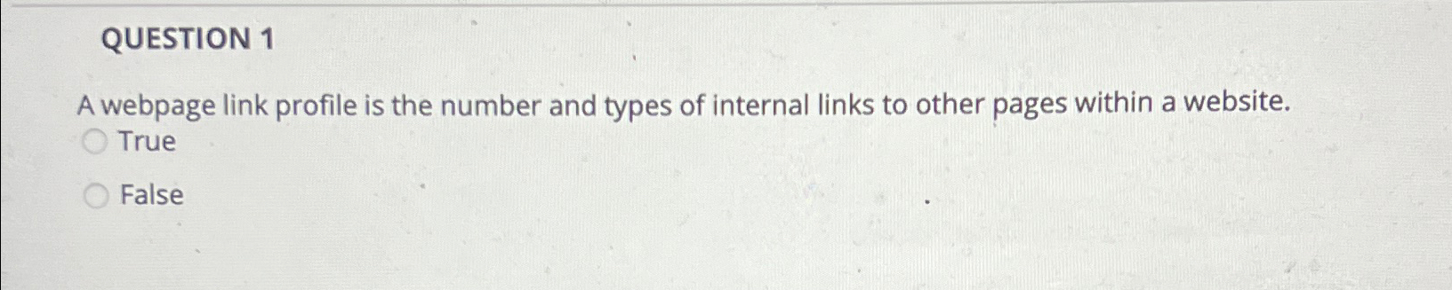 Solved QUESTION 1A webpage link profile is the number and | Chegg.com