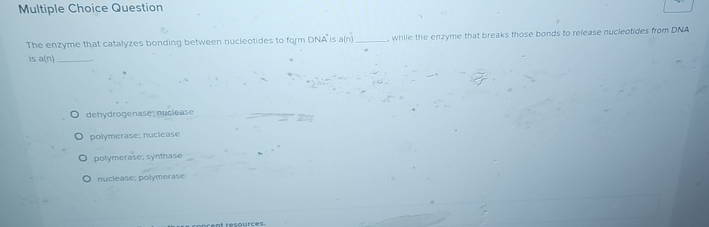 Solved Multiple Choice QuestionThe enzyme that catalyzes | Chegg.com