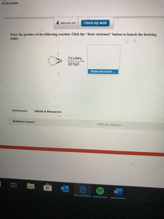 Solved 10.00 points 4 attempts left Check my work Draw the | Chegg.com