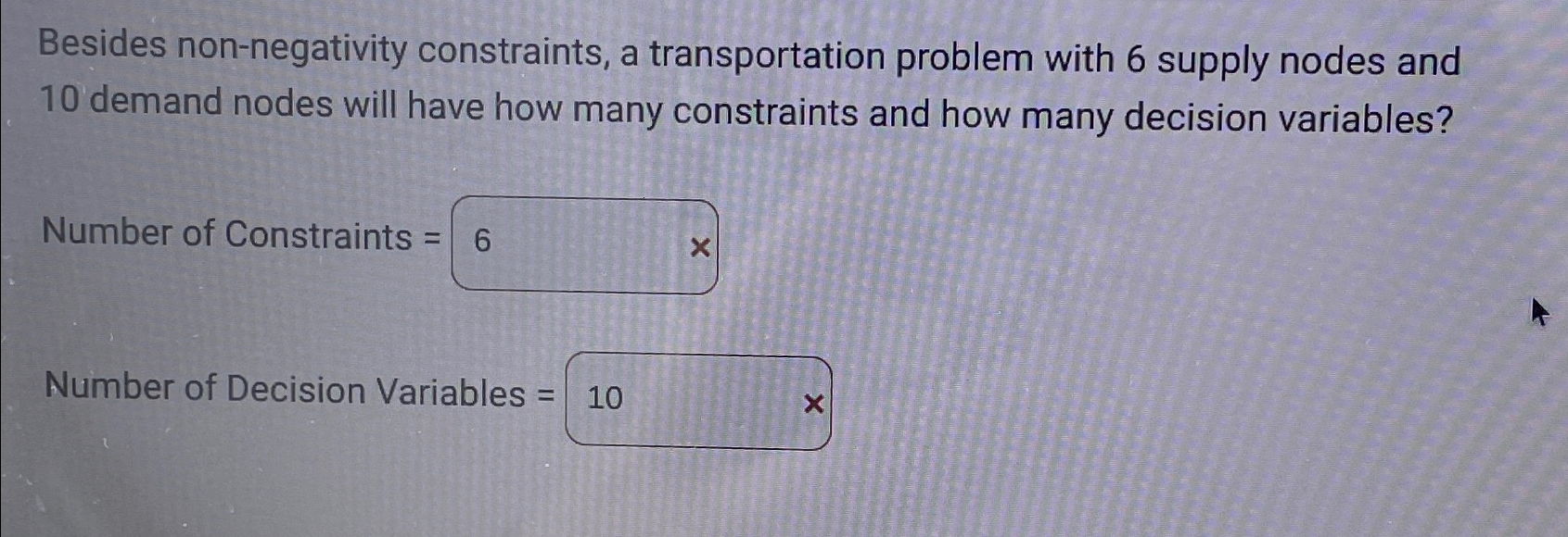 Solved Besides non-negativity constraints, a transportation | Chegg.com