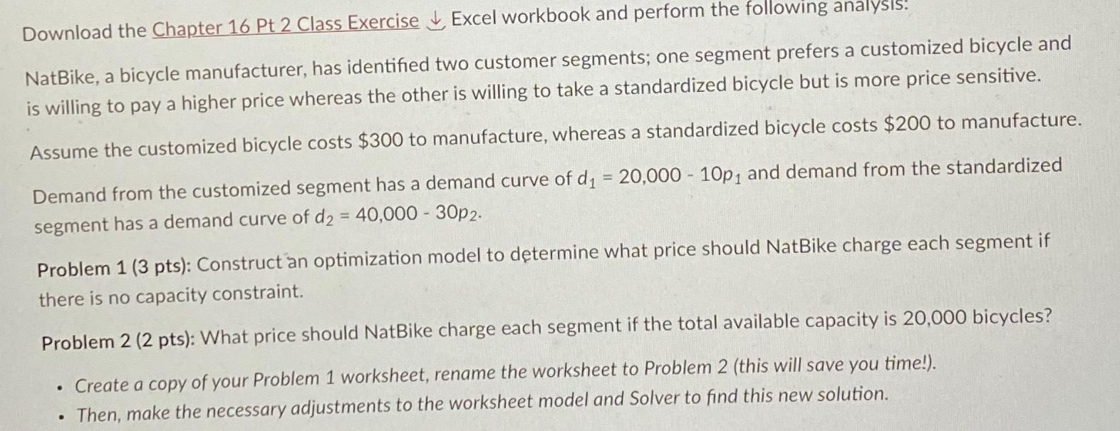 Solved Download the Chapter 16 Pt 2 Class Exercise darr | Chegg.com