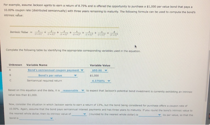 Solved For example, assume Jackson wants to earn a return of | Chegg.com Solved For example, assume Jackson wants to earn a return of | Chegg.com