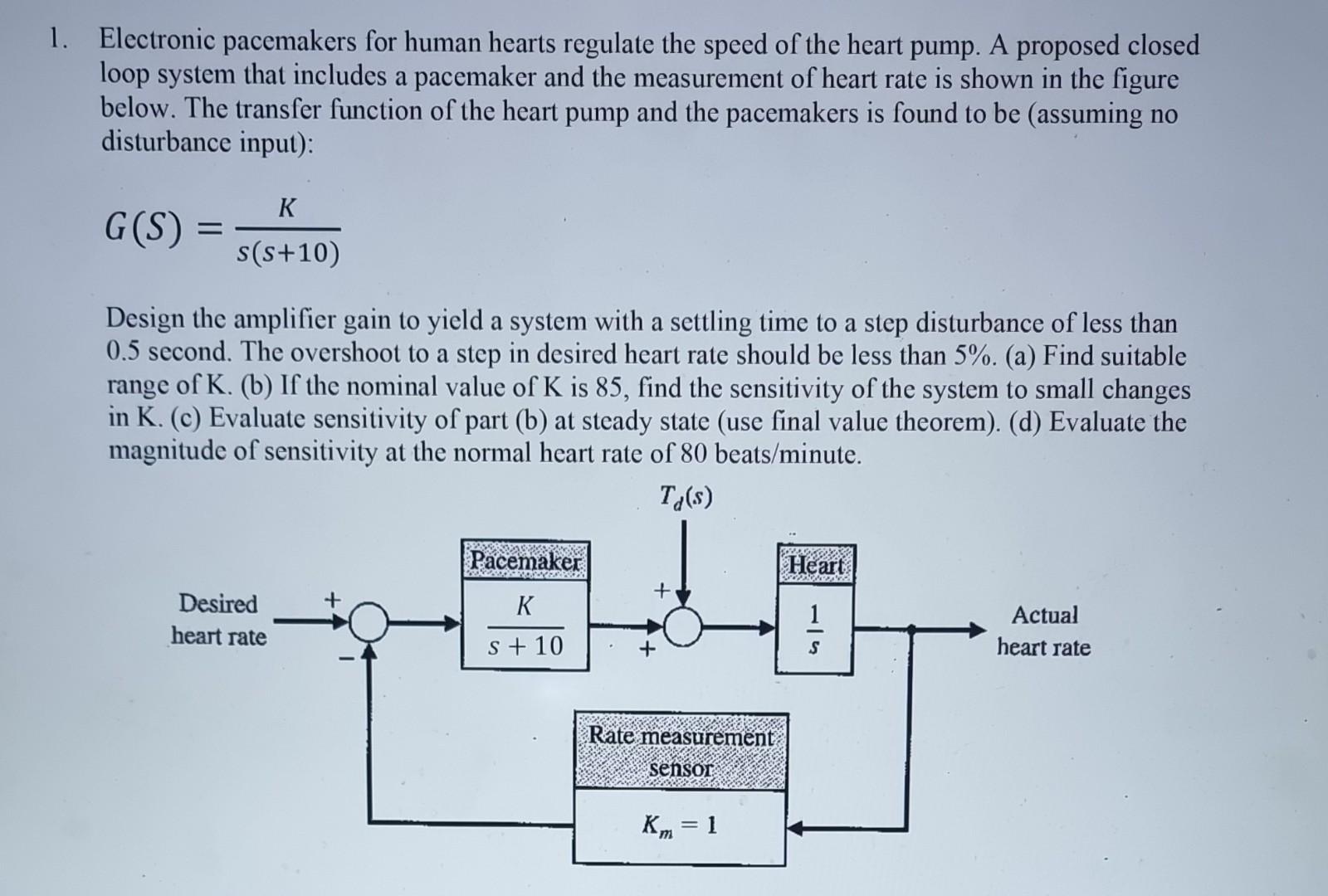 Solved Electronic pacemakers for human hearts regulate the | Chegg.com