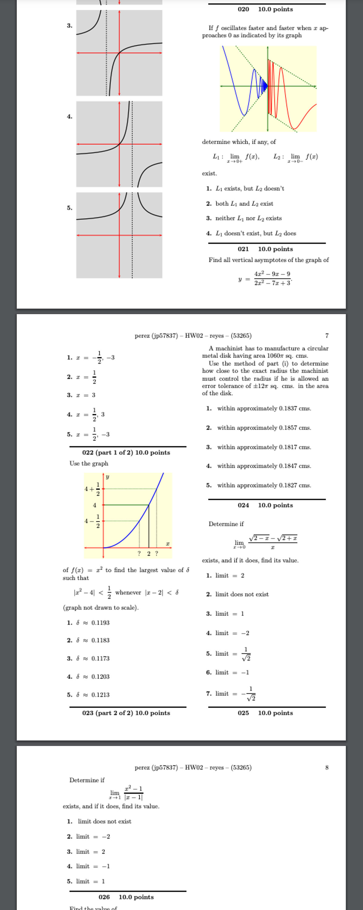 Solved 020,10.0 pointsIf f oscillates faster and faster | Chegg.com Solved 020,10.0 pointsIf f oscillates faster and faster | Chegg.com