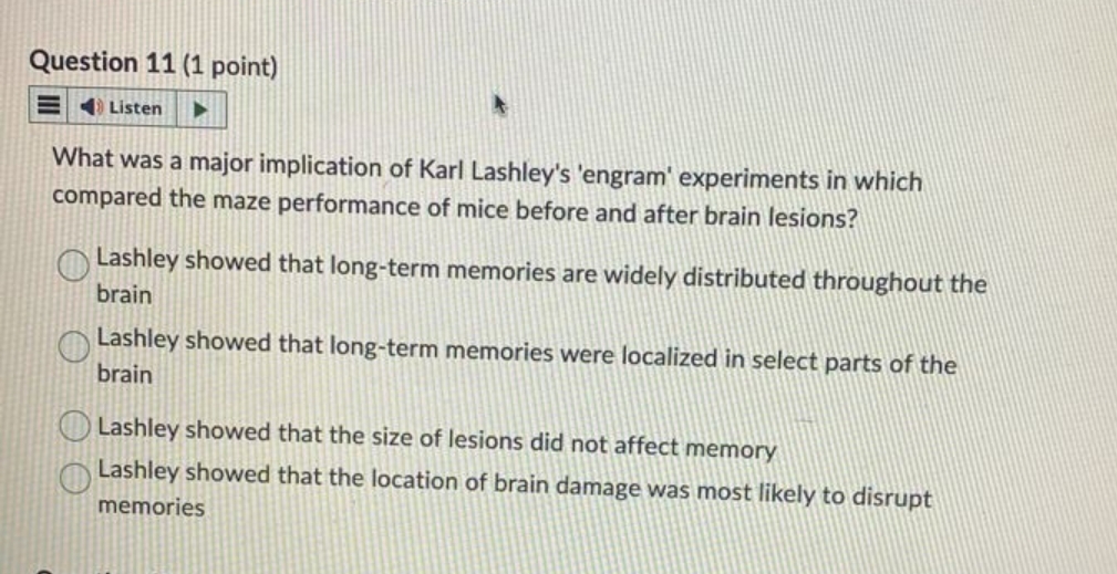 Solved Question 11 (1 ﻿point)ListenWhat was a major | Chegg.com