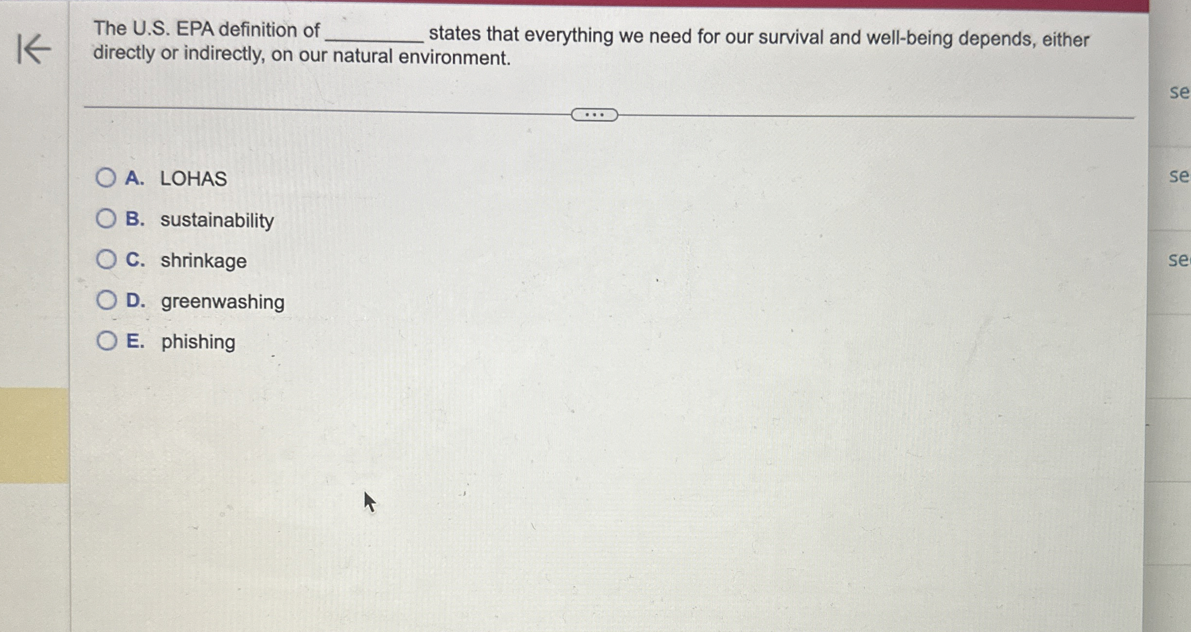 Solved The U.S. ﻿EPA definition of directly or indirectly, | Chegg.com