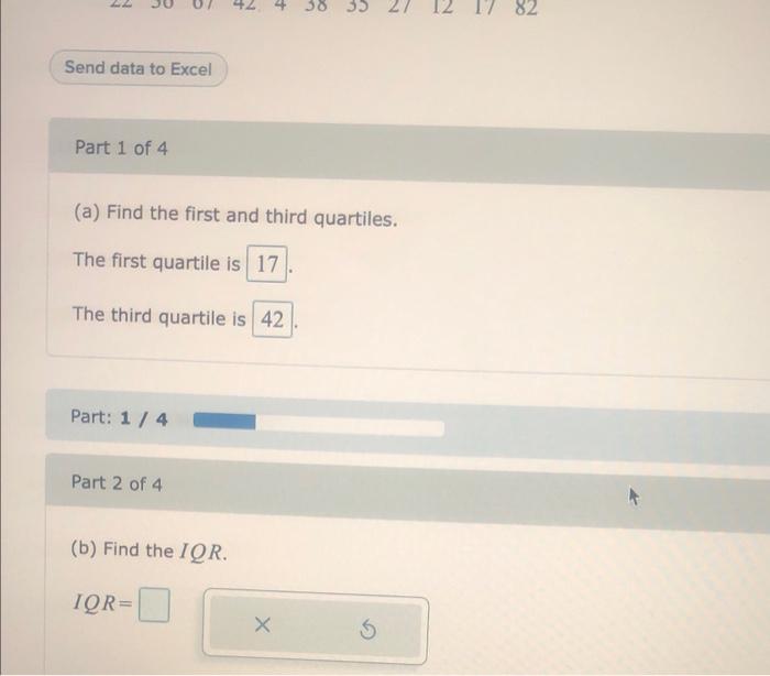 Solved (a) Find the first and third quartiles. The first | Chegg.com