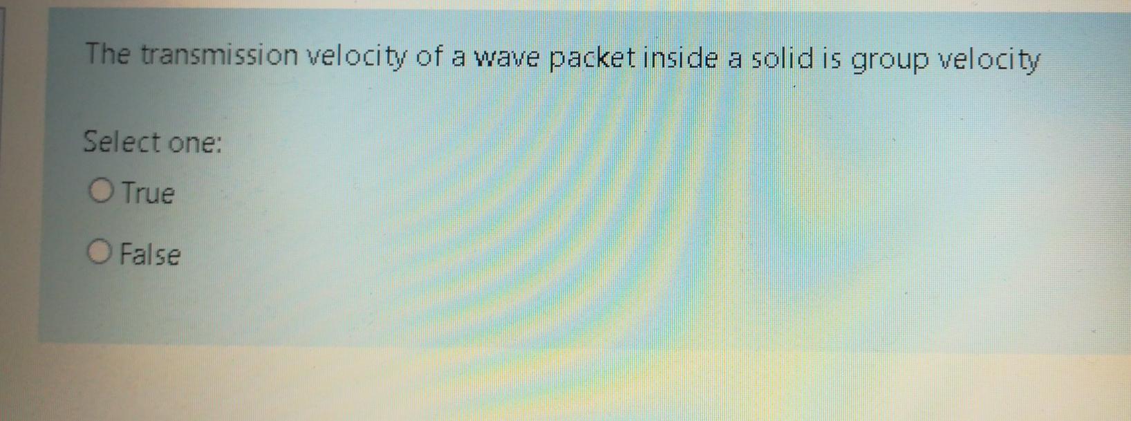 Solved The transmission velocity of a wave packet inside a | Chegg.com