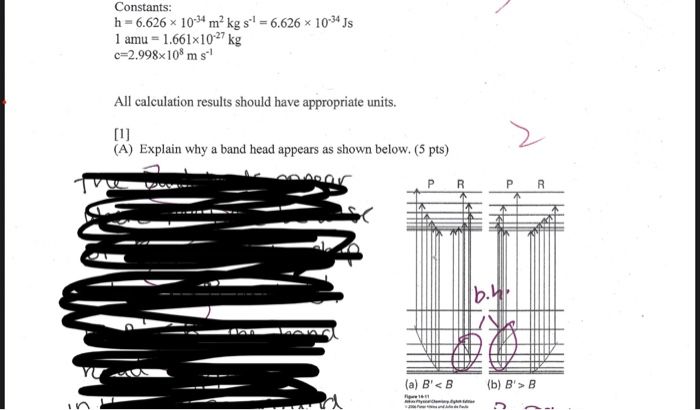 Solved Constants: h = 6.626 X 10-34 m² kg s t = 6.626 X | Chegg.com