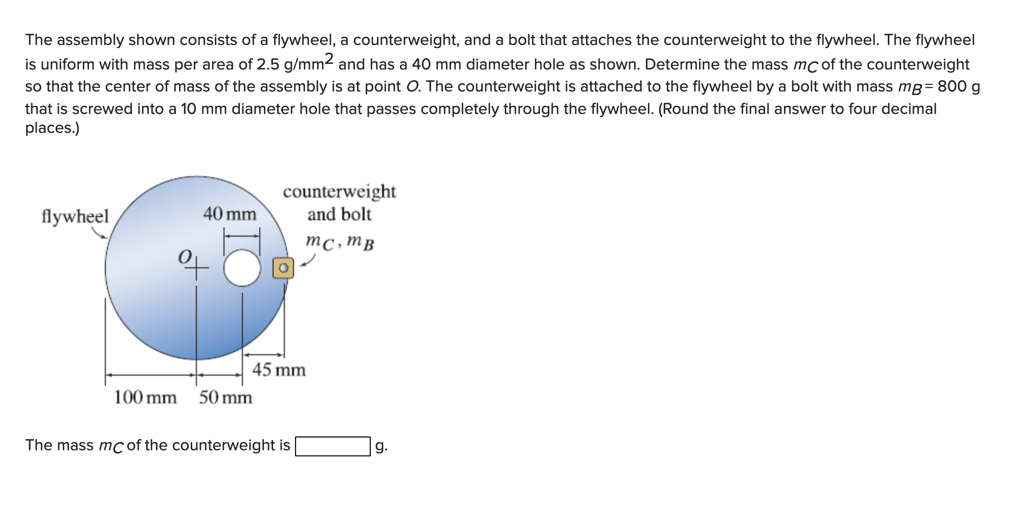 The assembly shown consists of a flywheel, a | Chegg.com