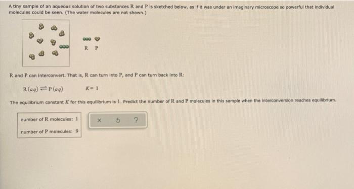 Solved A tiny sample of an aqueous solution of two | Chegg.com