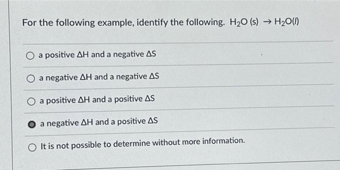 Solved For the following example, identify the following. | Chegg.com