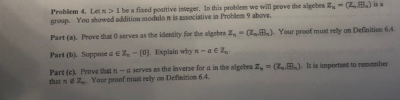 Solved Problem 4. ﻿For context, problem 9 ﻿is (Suppose n > 1 | Chegg.com