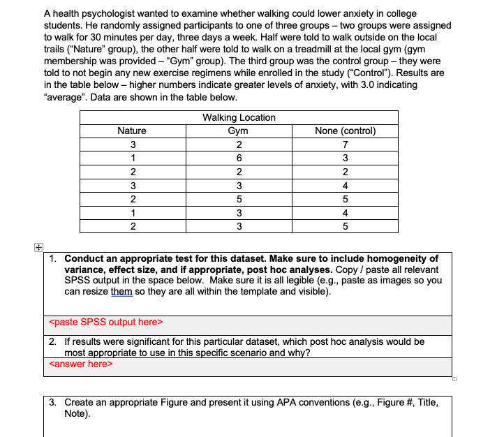 A health psychologist wanted to examine whether | Chegg.com