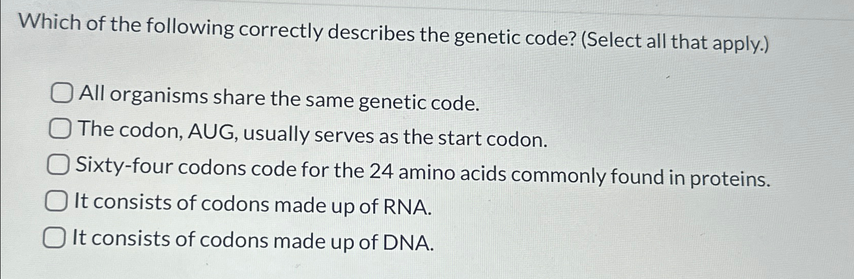 Solved Which of the following correctly describes the | Chegg.com