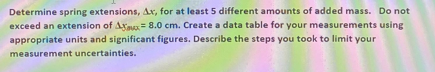 Solved Determine spring extensions, \\\\Delta x, for at | Chegg.com