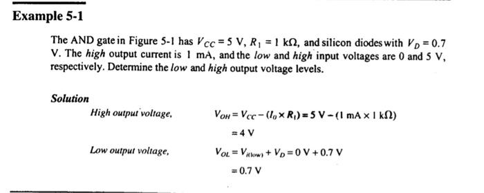 Solved 5-3 Determine the low and high output voltage levels | Chegg.com