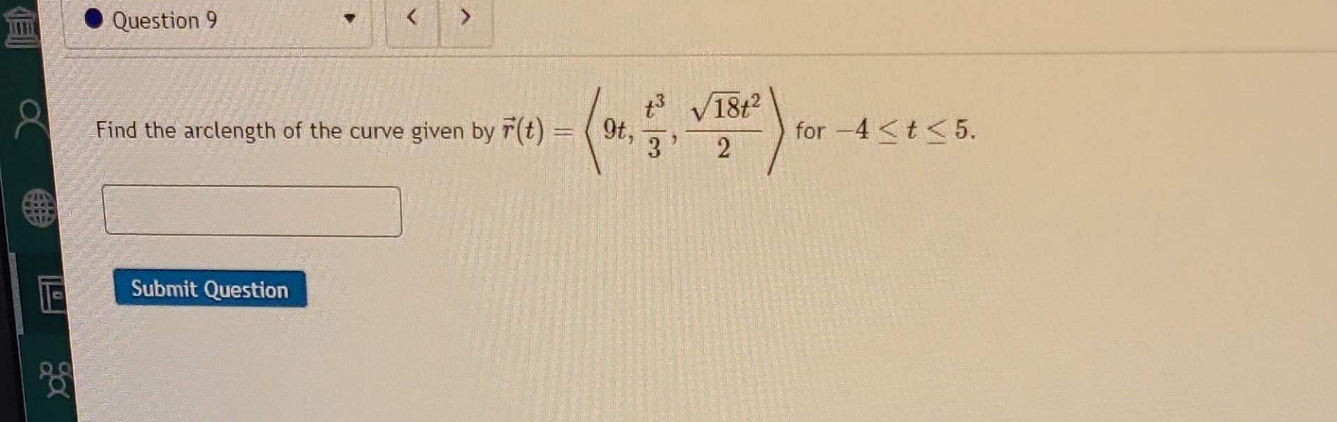 Solved Find the arclength of the curve given by | Chegg.com