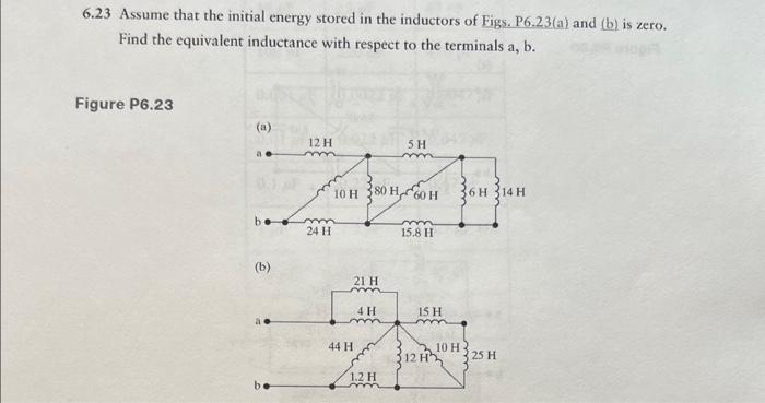 Solved 6.23 Assume that the initial energy stored in the | Chegg.com