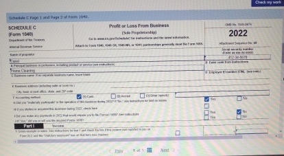 Solved Sctedule C Page 1 ﻿and Paga 2 ﻿of rem iowa.SCHEDUNE | Chegg.com