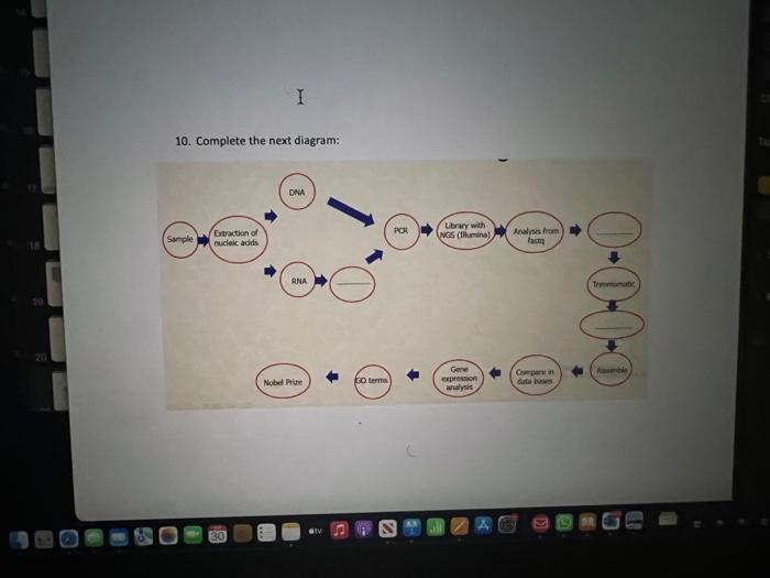 10. Complete the next diagram: | Chegg.com