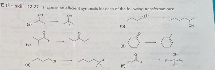Solved the skill 12.27 Propose an efficient synthesis for | Chegg.com