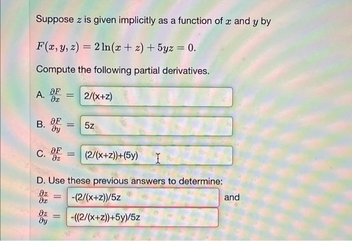 Solved Suppose z is given implicitly as a function of u and | Chegg.com