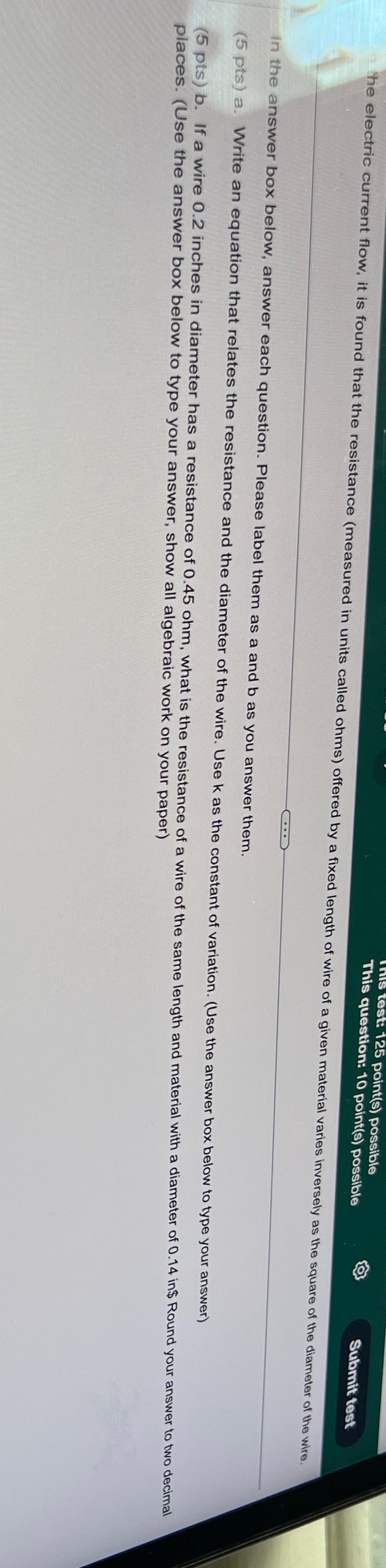 Solved 125 ﻿point(s) ﻿possiblepoint(s) ﻿possibleThis | Chegg.com