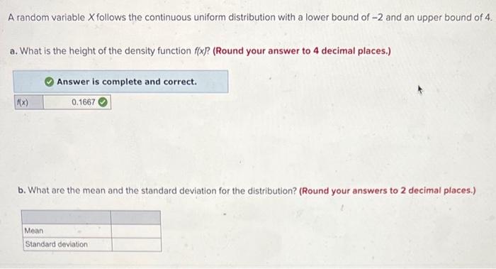 Solved A Random Variable X Follows The Continuous Uniform