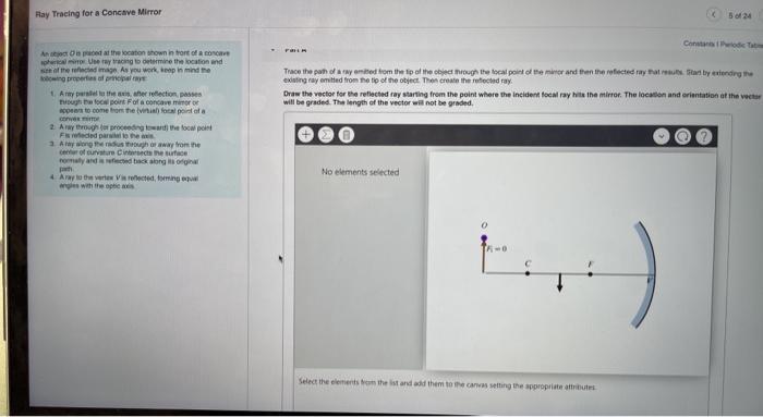 Solved Ray Tracing for a Concave Mirror 5024 Code Trace the | Chegg.com