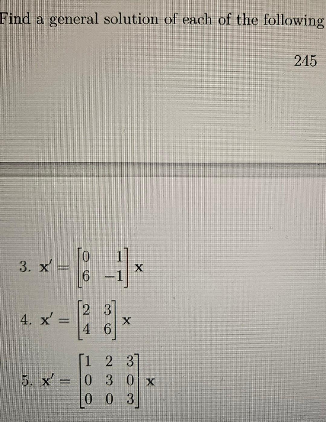 Solved Find a general solution of each of the following 245 | Chegg.com