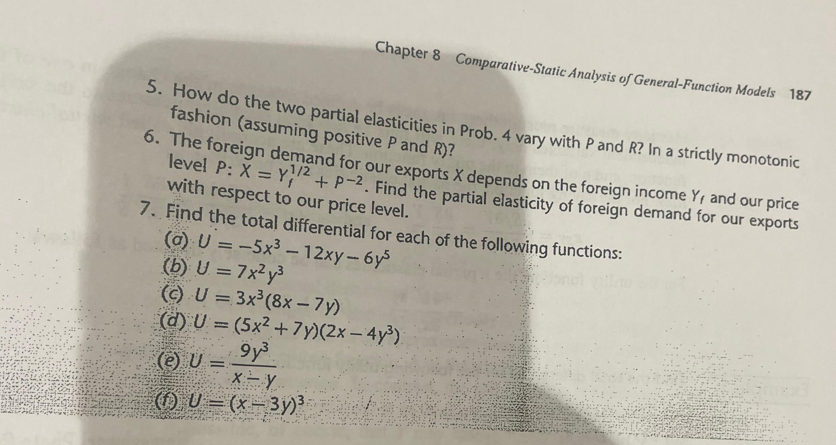 Solved Chapter 8 ﻿Comparative-Static Analysis of | Chegg.com